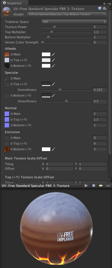 UV-Free Triplanar Shader Pack / Physically-Based Unity 5 Triplanar "Uber" Shaders! [RELEASED ...